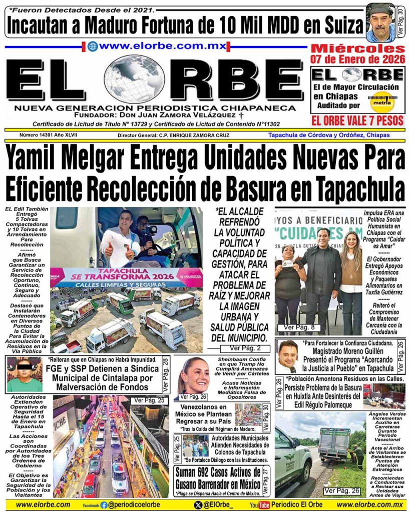 ENERO 07 DE 2026 - Periódico El Orbe.
