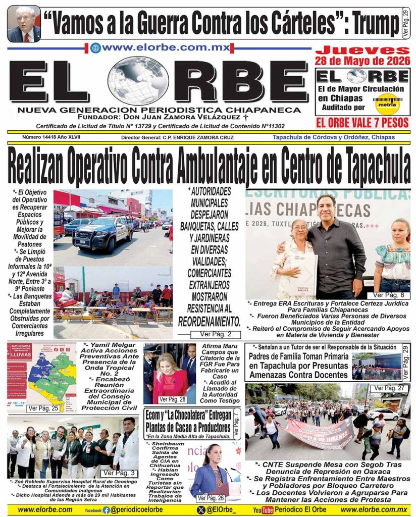 MAYO 28 DE 202 - Periódico El Orbe.